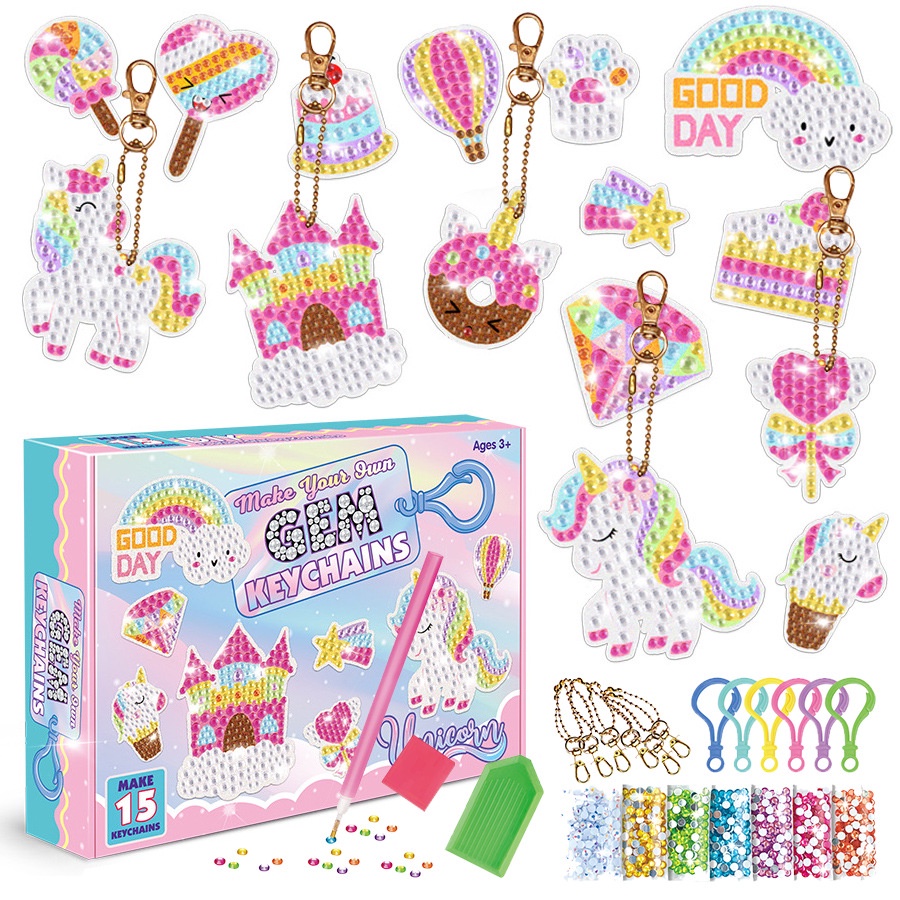 Jual Mainan KEYCHAIN DIAMOND DIY/Diamond Painting DIY/Gantungan Kunci ...