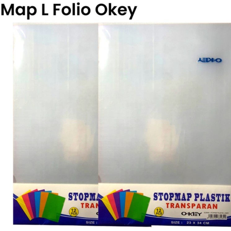 Jual Map L Plastik Folio / Clear Sleeves Bening Transparan OKEY ...