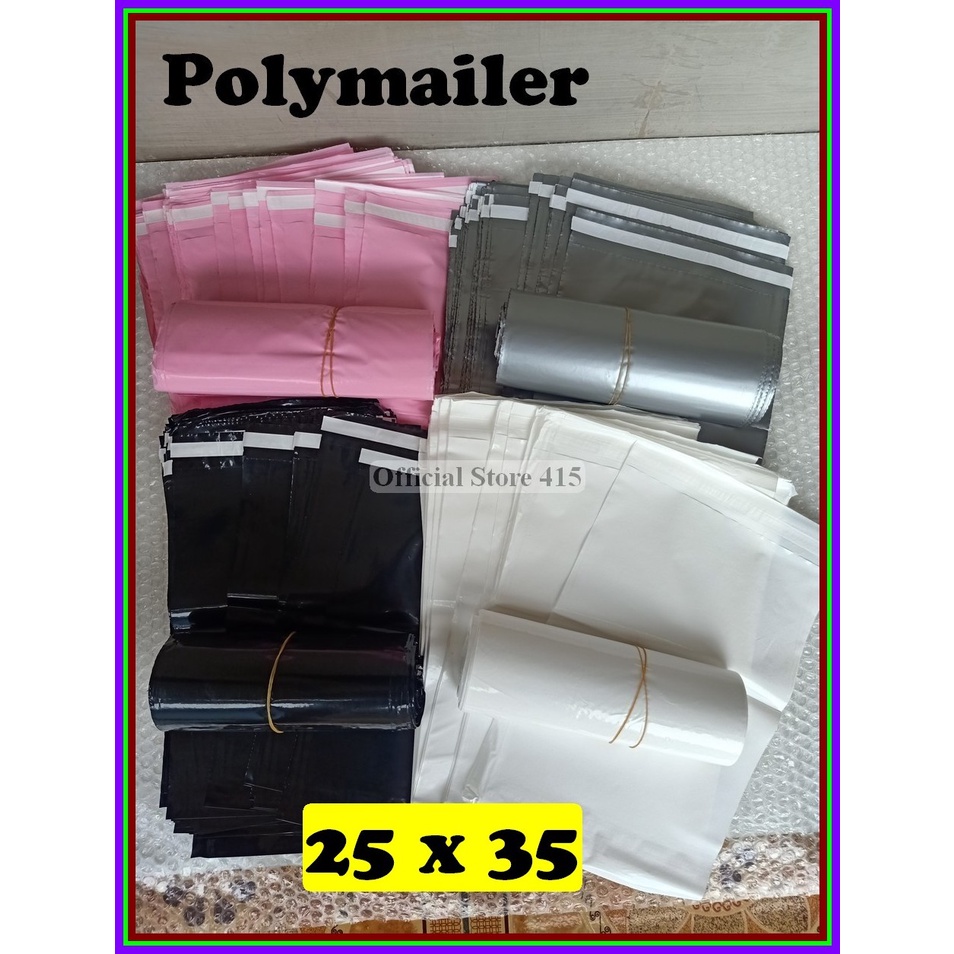 Jual Polymailer 25x35 Plastik Packing Polimer Pink Silver Hitam Putih ...