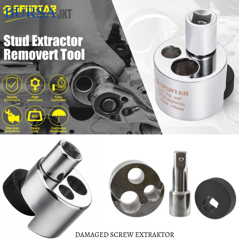 Jual KUNCI STUD REMOVER EXTRACTOR PULLER TOOL 1/2" Drive 1/4 (6mm) - 3/ ...