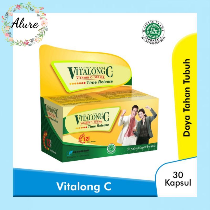 Jual Vitalong C Vitamin C 500mg Botol 30 Kapsul - Dengan Teknologi Time ...