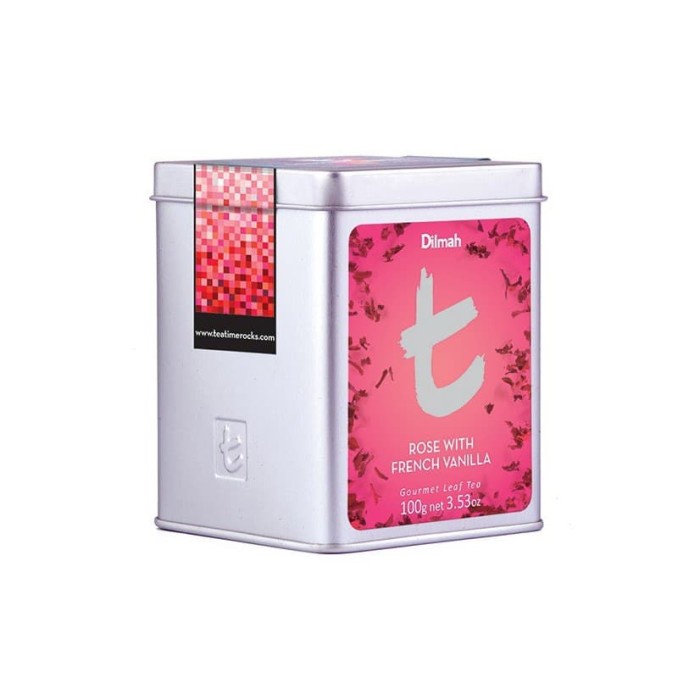 Jual DILMAH T-MED CADDY ROSE WITH FRENCH VANILLA 100GR - LOOSE TEA DAUN ...