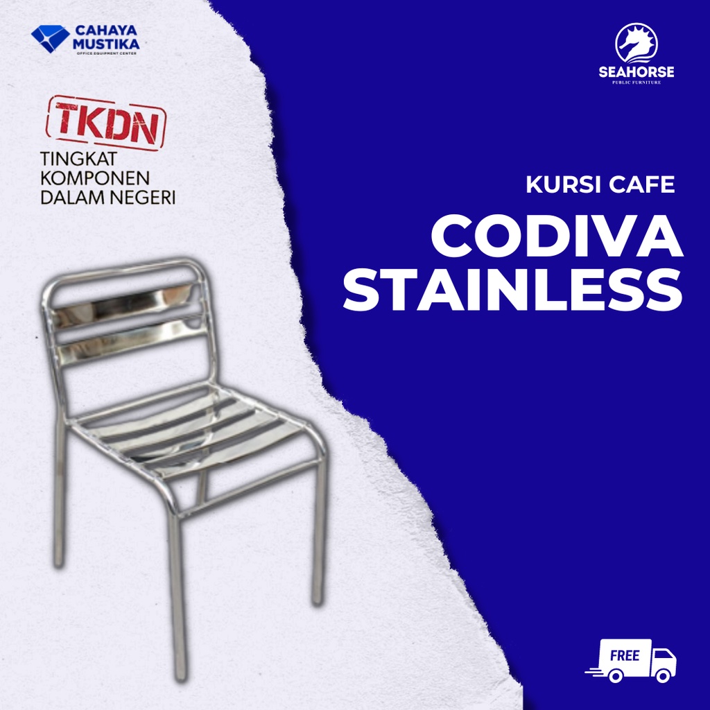 Jual (Produk TKDN) seahorse Codiva Stainless - Kursi Teras Outdoor / Kursi Cafe Outdoor murah di ...