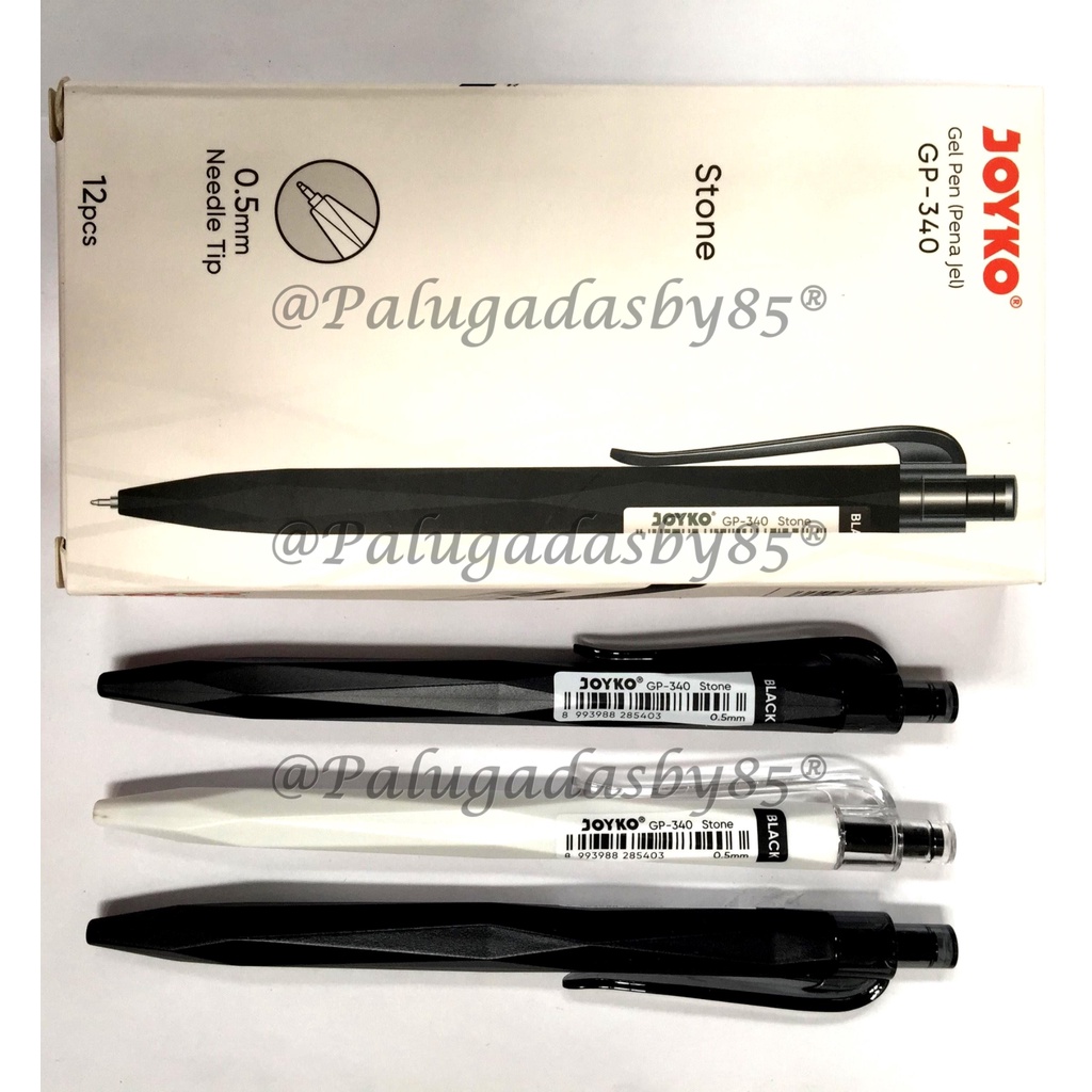 Jual JOYKO Bolpen Joyko GP-340 Stone 0.5 Gel Pen Hitam (1 Pak Isi 12 ...