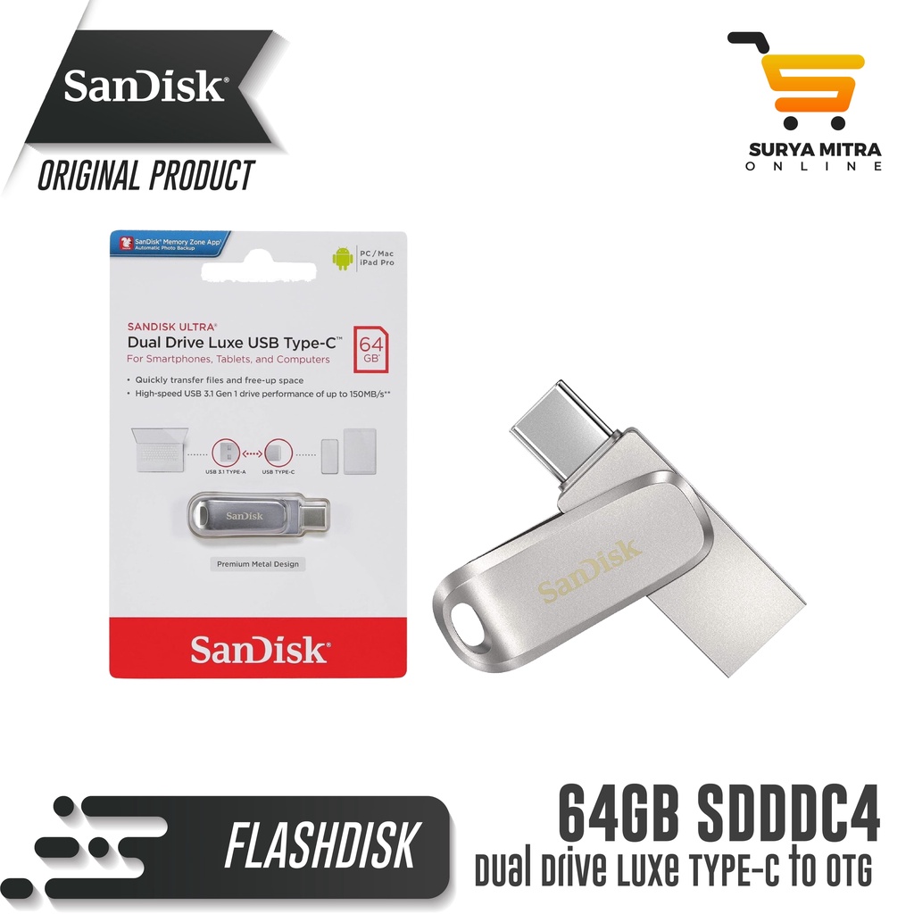 Jual Flashdisk Sandisk OTG 32GB / 64GB / 128GB / 256GB / 512GB USB Type ...