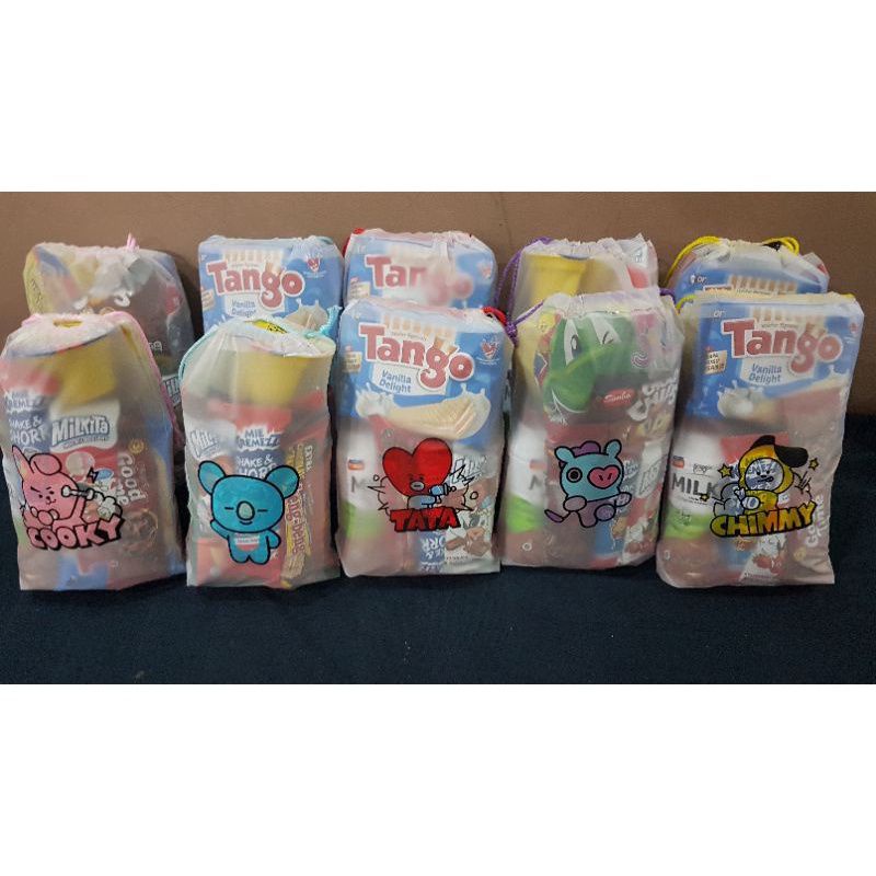Jual KANTONG SNACK VIRAL BT21 ISI 10 KANTONG SNACK ULANG TAHUN TAS ...
