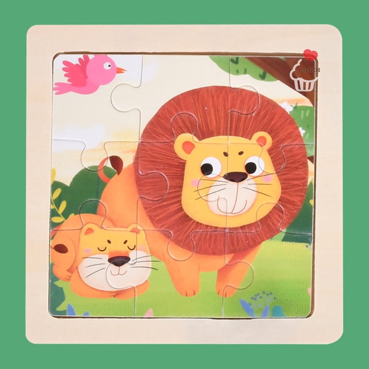 Jual 9 Pcs Wooden Jigsaw Puzzle | Puzzle Kayu 9 Keping Mini | Puzzel ...