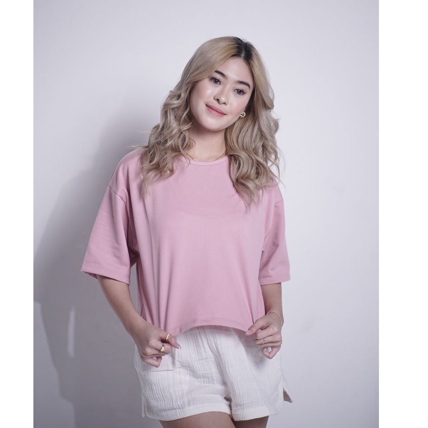 Jual Yoru Basic T-Shirt Pink Polos - Kaos Polos Lucu Cewek/Shirt ...