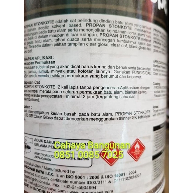 Jual PROPAN Stonkote Cat Pelapis Vernis Vernish Coating Batu Alam 1Kg 1 ...