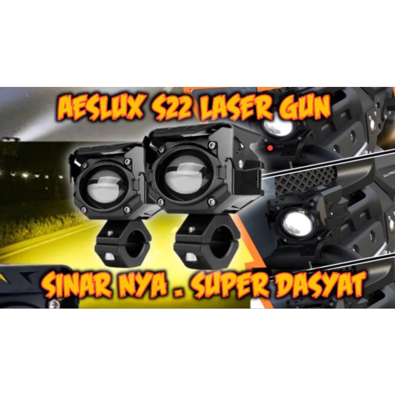 Jual Aeslux | Lampu Sorot Tembak | Aeslux S22 LED Laser gun 9D Putih ...
