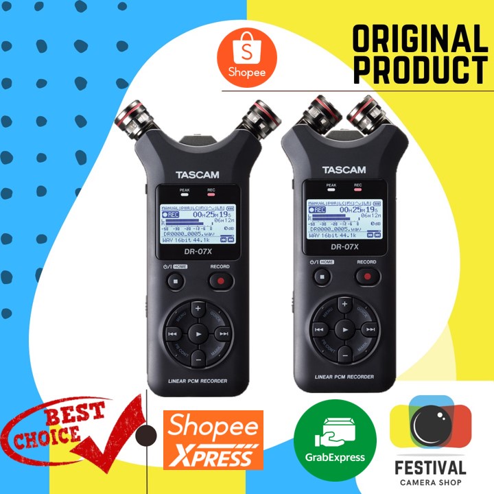 Jual Tascam DR-07X Stereo Handheld Digital Audio Recorder | Shopee Indonesia