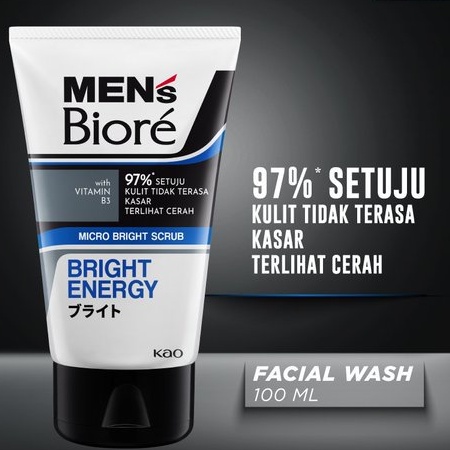 Jual Biore Mens Double Scrub Facial Foam White Energy 100Gr | Shopee ...