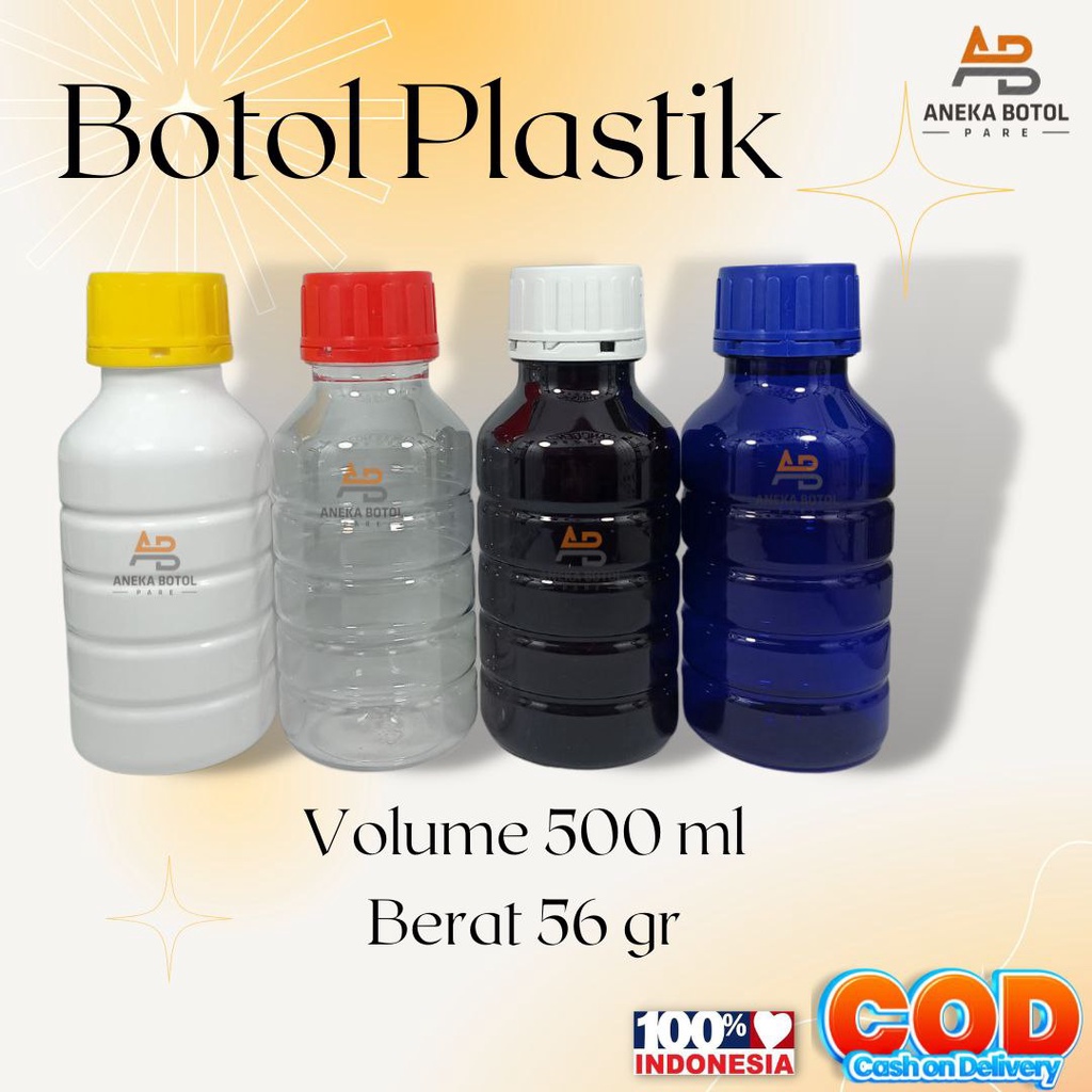 Jual Botol PS 500 ml Botol Madu Botol Obat Botol Obat Herbal Botol ...