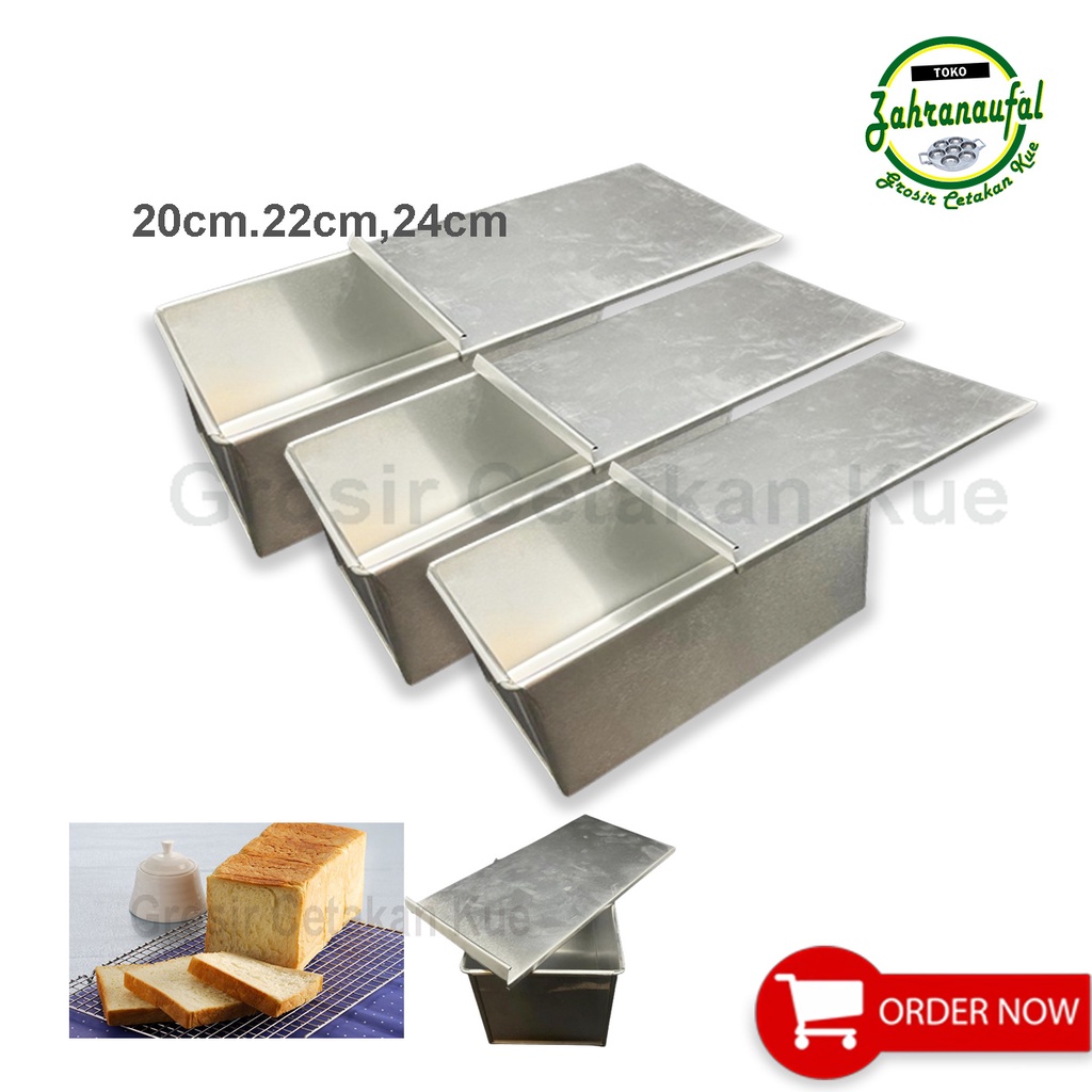 Jual PROMO LOYANG ROTI TAWAR + TUTUP TEBAL ANEKA UKURAN BAHAN ALUMUNIUM ...