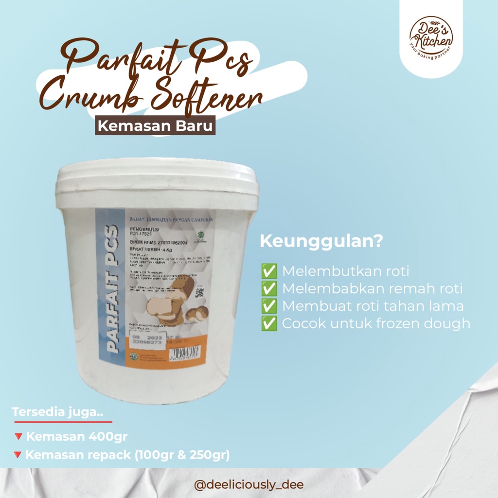 Jual Parfait Crumb Softener/Pelembut Roti 4kg (1 Pail) | Shopee Indonesia