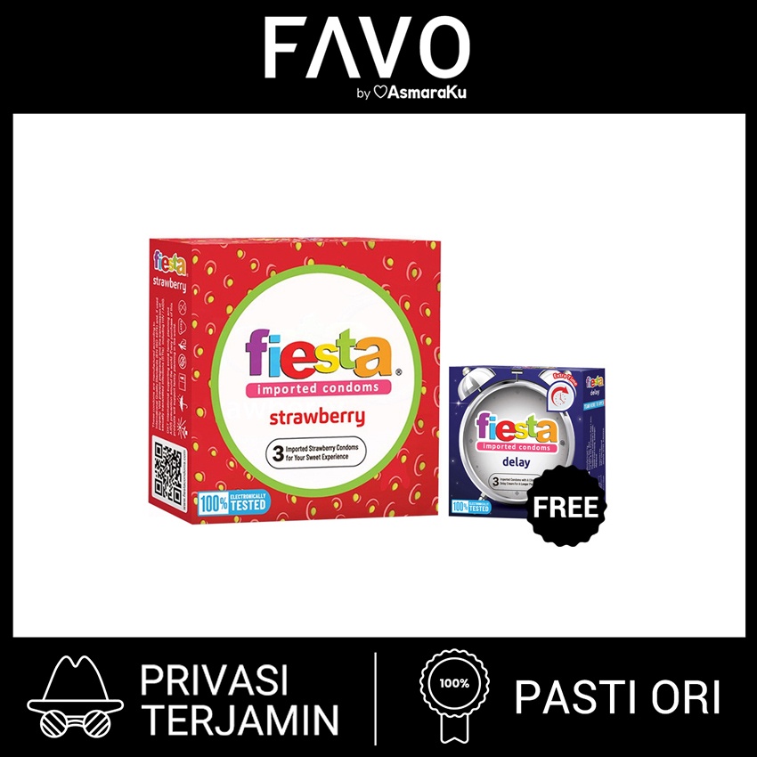 Jual Kondom Fiesta - Kondom Black Coffee / Watermelon / Strawberry ...