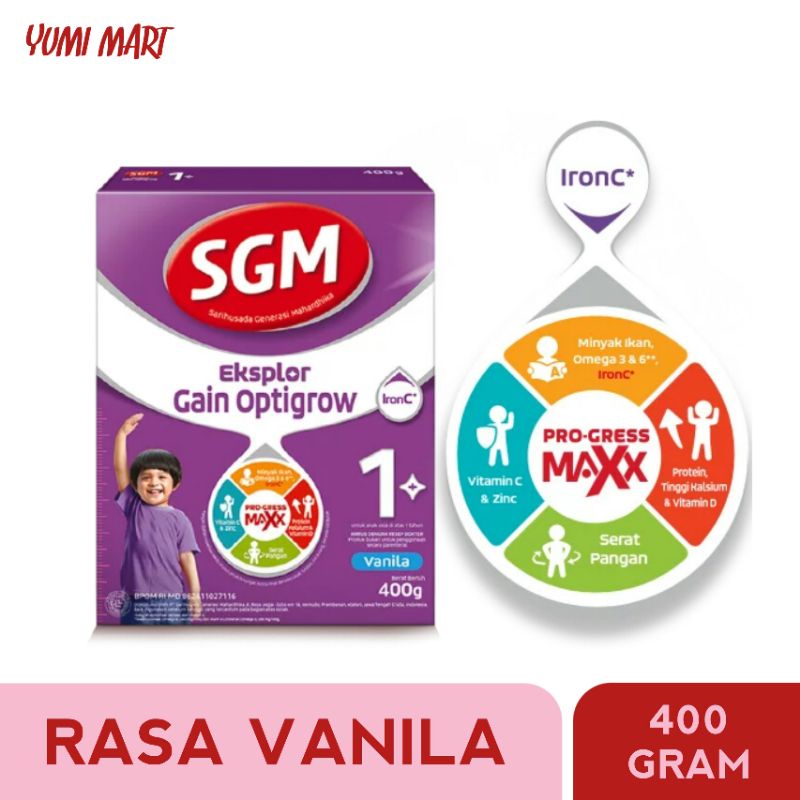Jual SGM EKSPLOR GAIN OPTIGROW 1+ | SUSU FORMULA USIA 1-3 TAHUN ...