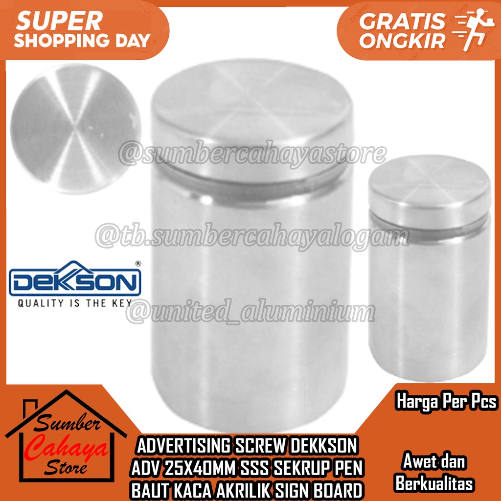 Jual Pen Baut Iklan Advertising Screw Dekkson Adv 30x40mm 30x50mm ...