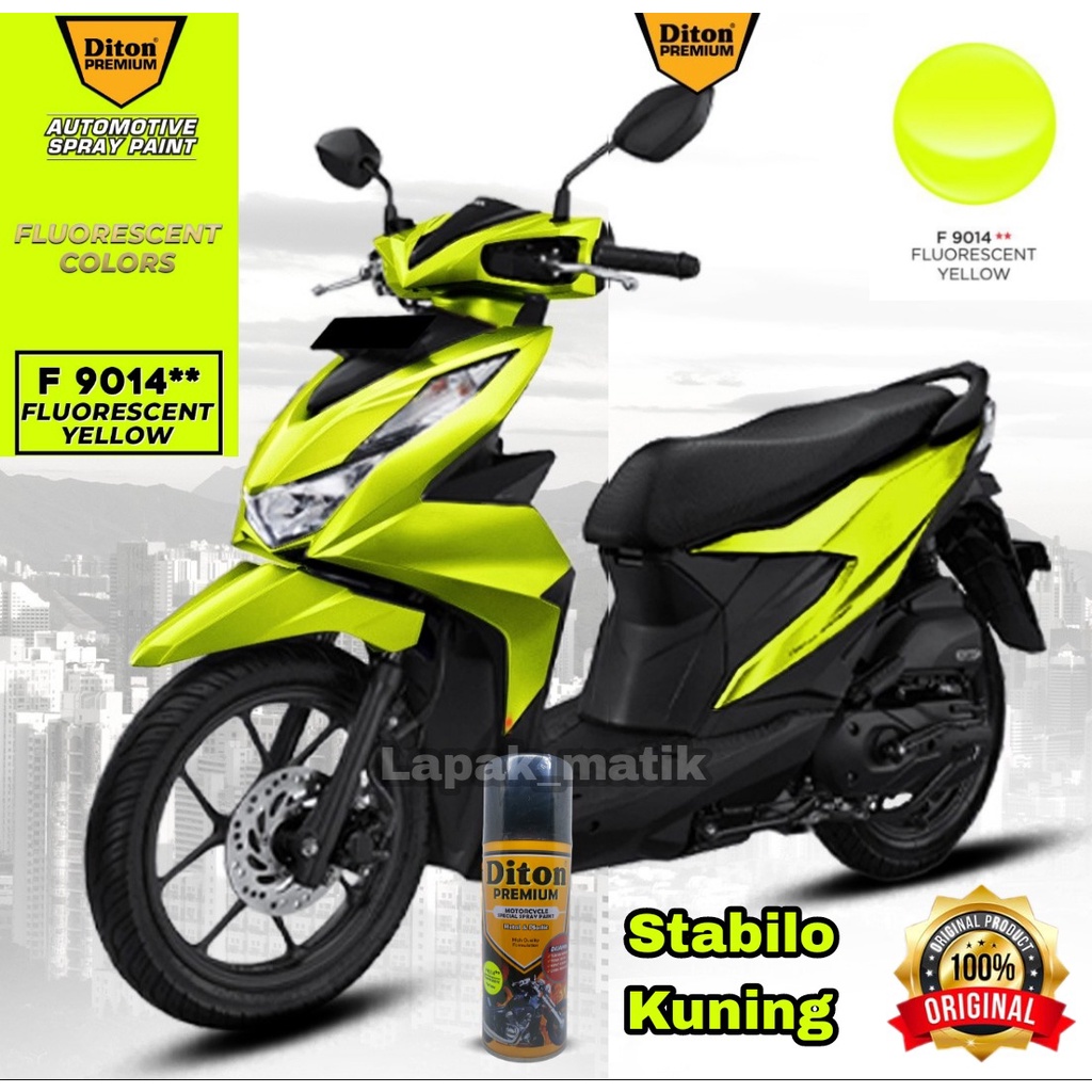 Jual Pilok DITON PREMIUM Stabilo KUNING FLUORESCENT YELLOW F9014 400ML ...