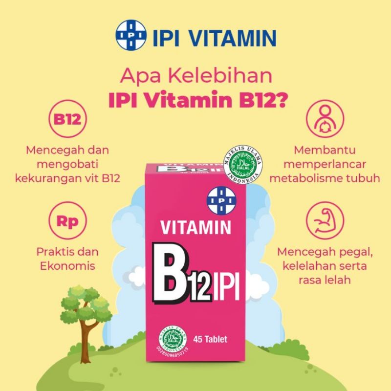 Jual Vitamin B12 IPI Botol - 45 Tablet | Shopee Indonesia