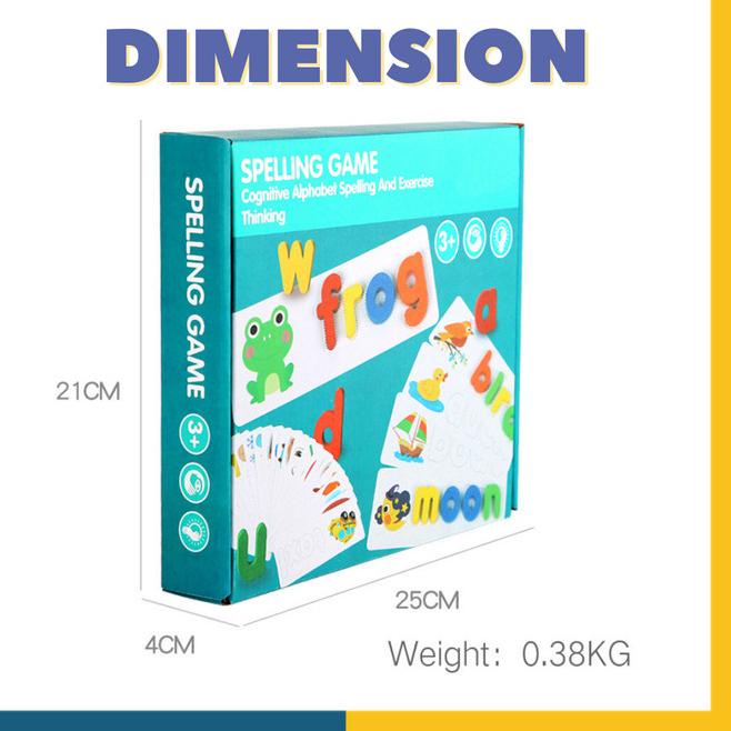 Jual Alphabet spelling time game - belajar mengenal huruf - wooden toys ...