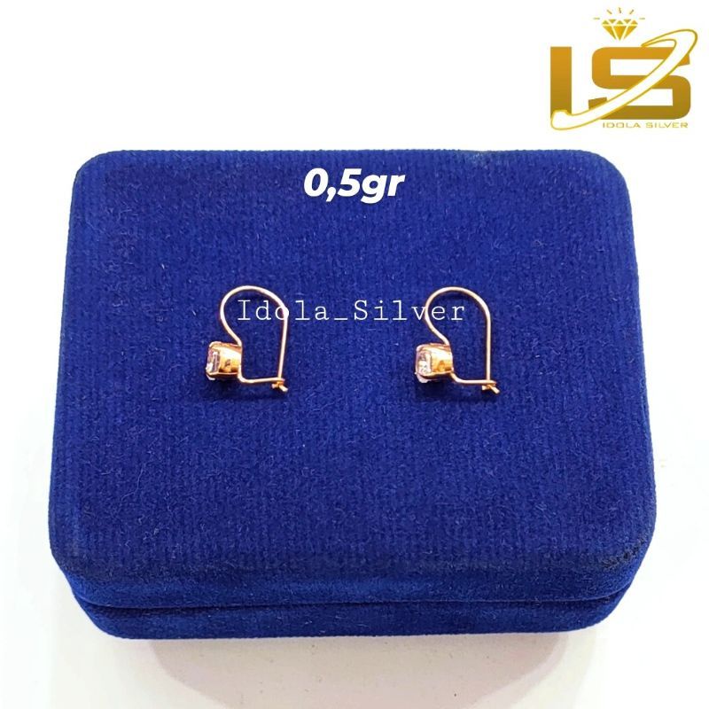 Jual ANTING PERAK ASLI SILVER 925 LAPIS EMAS MODEL DESI 0,5 Gram UKURAN ANAK - PERHIASAN PERAK ...