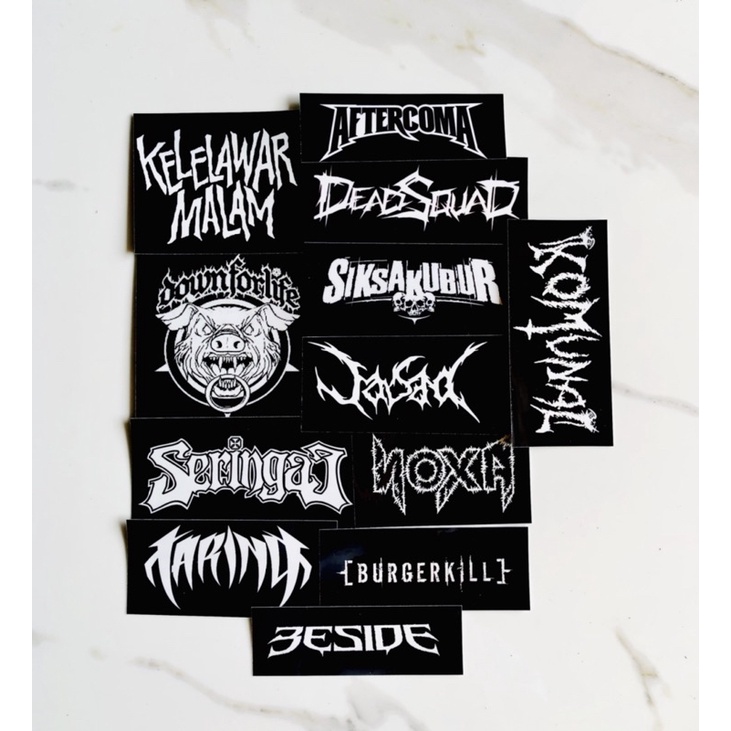 Jual Sticker Pack Band Indie Hard Core/Grindcore/Death Metal / Komunal ...