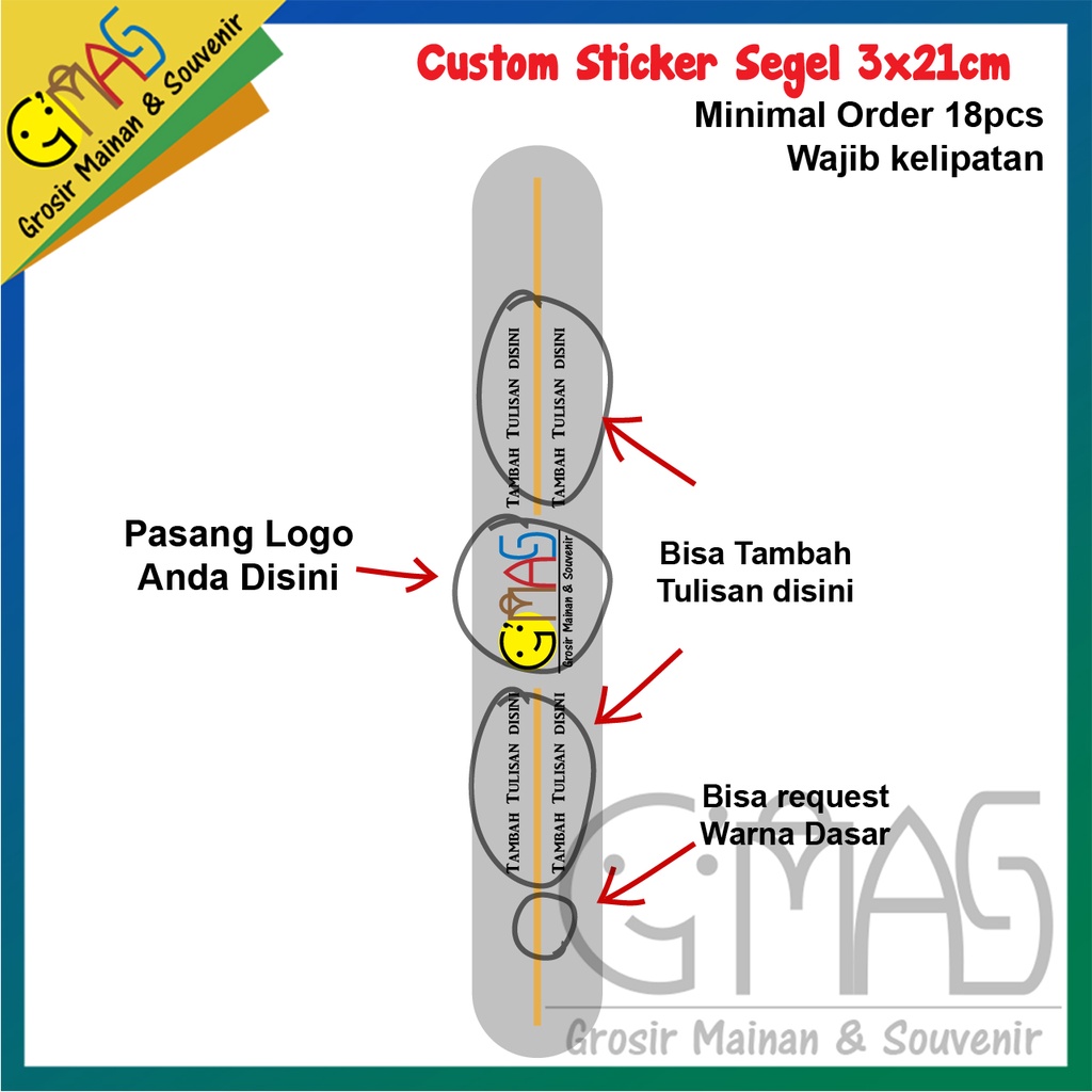 Jual Custom Sticker segel seal sticker botol stiker sticker toples ...