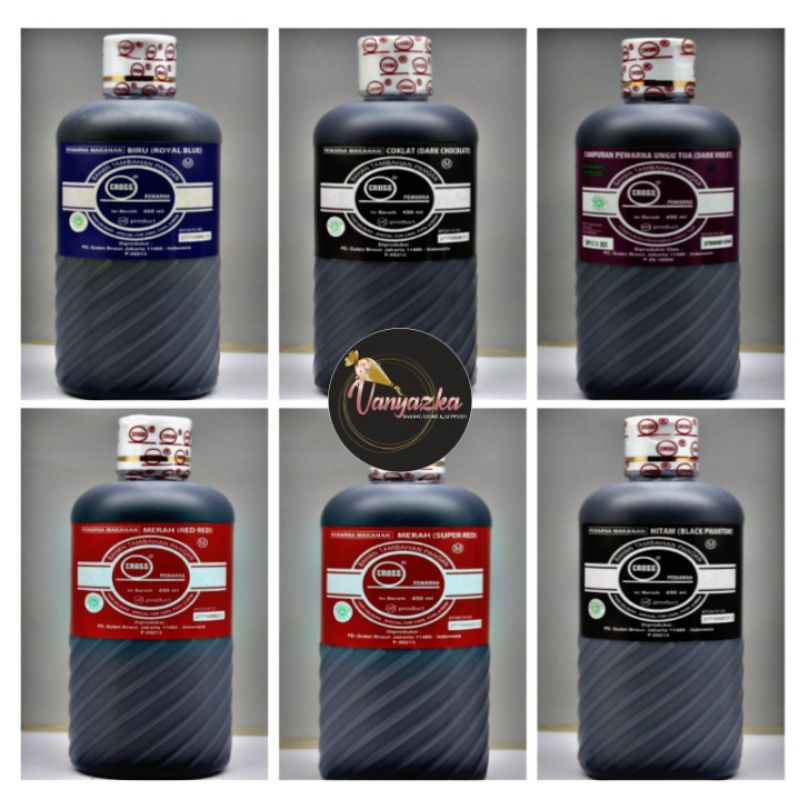 Jual Pewarna Cross Premium/Food Coloring/Pewarna Makanan Cair Halal ...