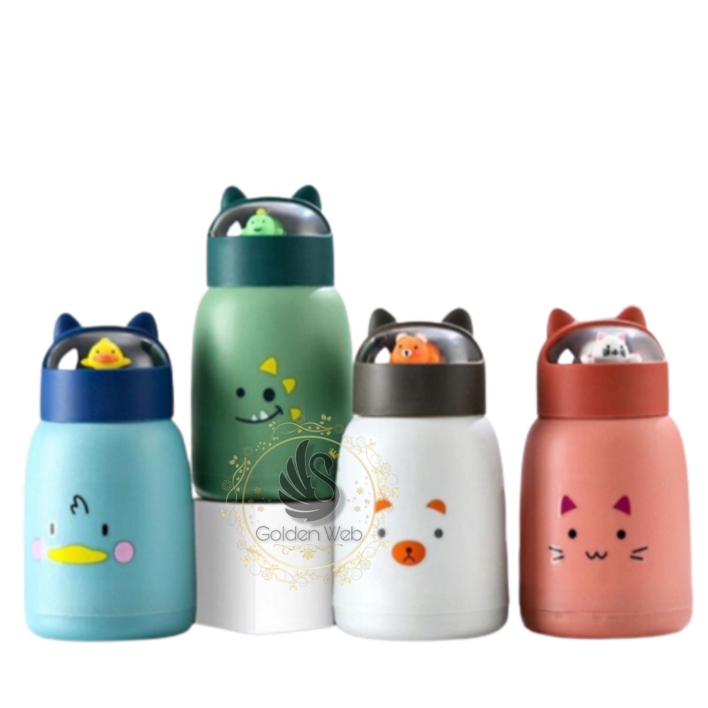 Jual Glass Bottle / Botol Minum Kaca Motif Boneka / Botol Anak Lucu ...