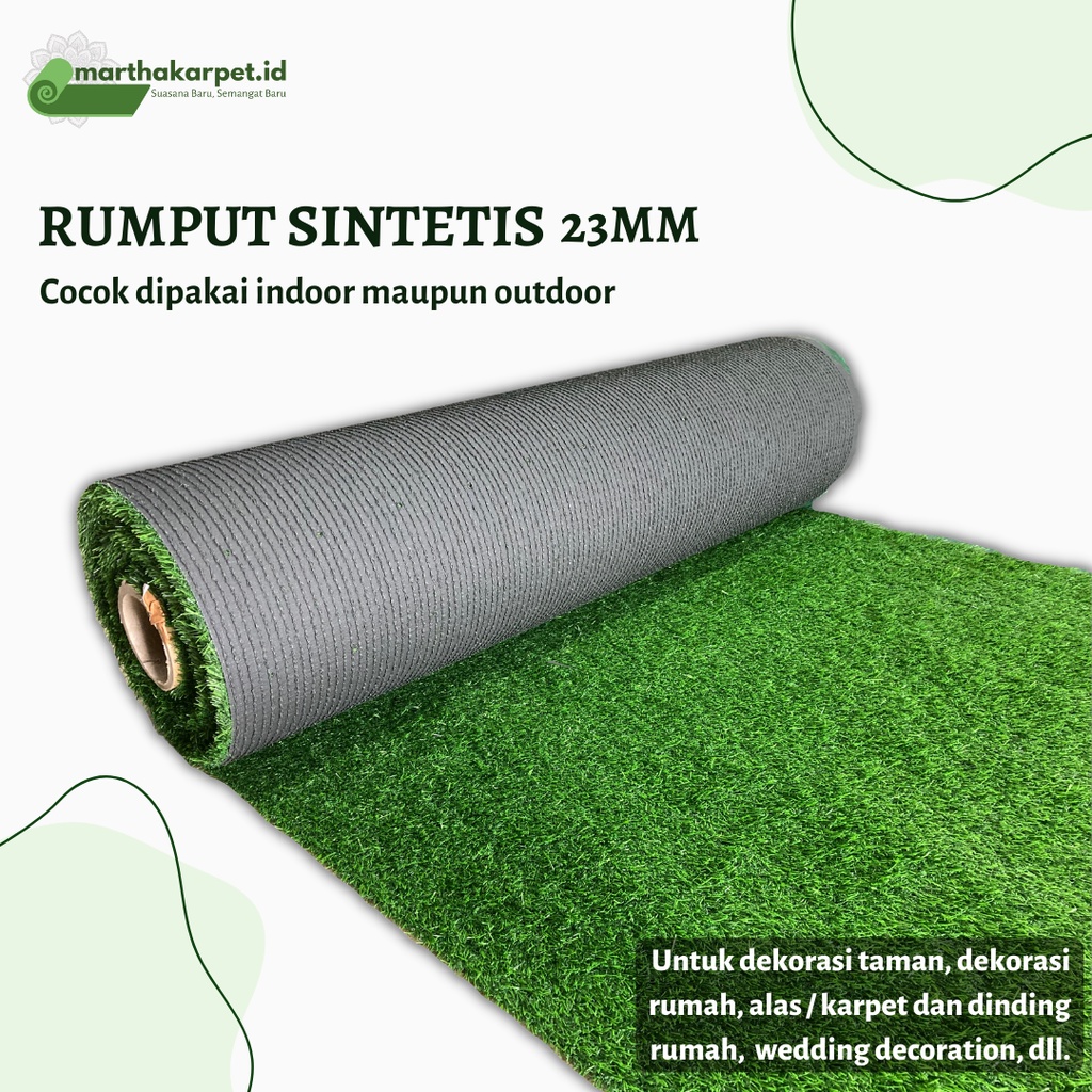 Jual Rumput Sintetis Type Swiss 23mm // 1 roll Lebar 1,2 Meter // L 1,2 ...