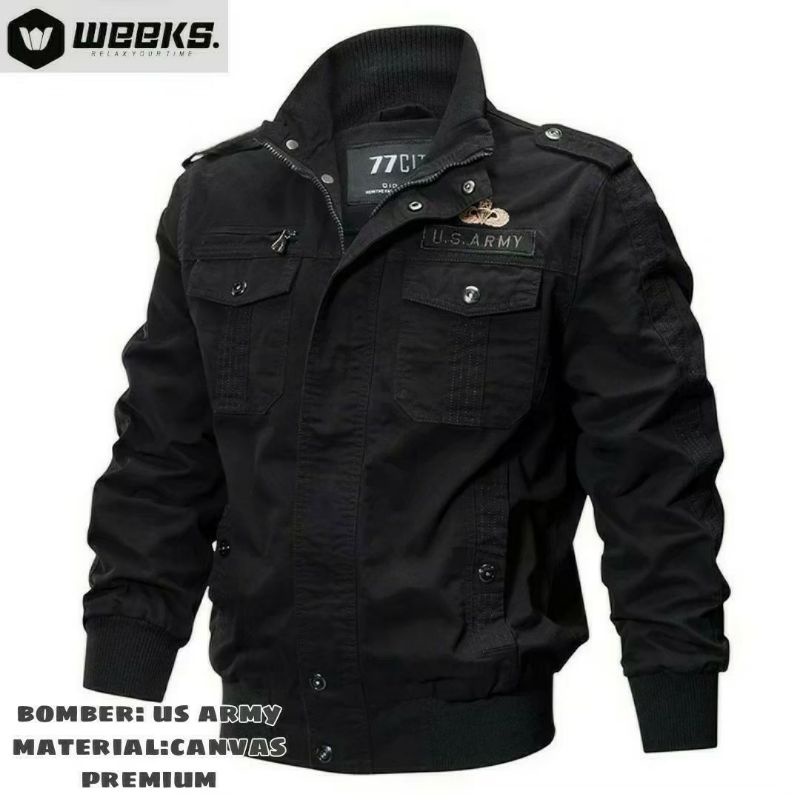 Jual Jacket Bomber Pria Canvas US Army Premium Jacket Model Terkini ...