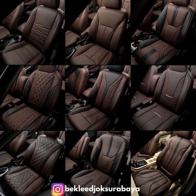 Jual SARUNG JOK KULIT BAHAN PREMIUM MOBIL 3 BARIS | Shopee Indonesia