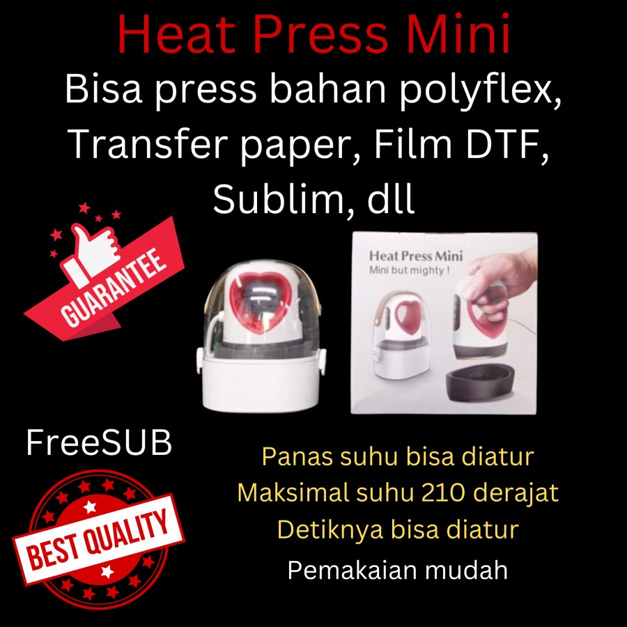 Jual Heat Press Mini / Press Baju Mini / Hot Press Kecil Stiker ...