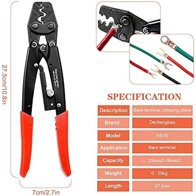 Jual Tang Press Skun HS-16(1.25-16) 16mm Crimping Tools Iterno | Shopee ...