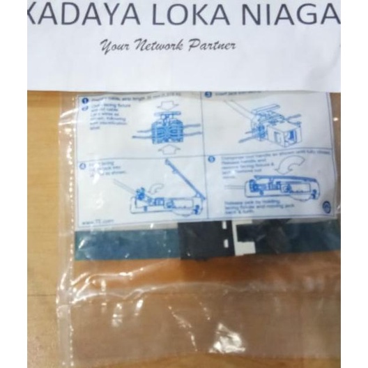 Jual AMP Modular Jack Cat 6 / cat6 Black Original / COMMSCOPE | Shopee ...