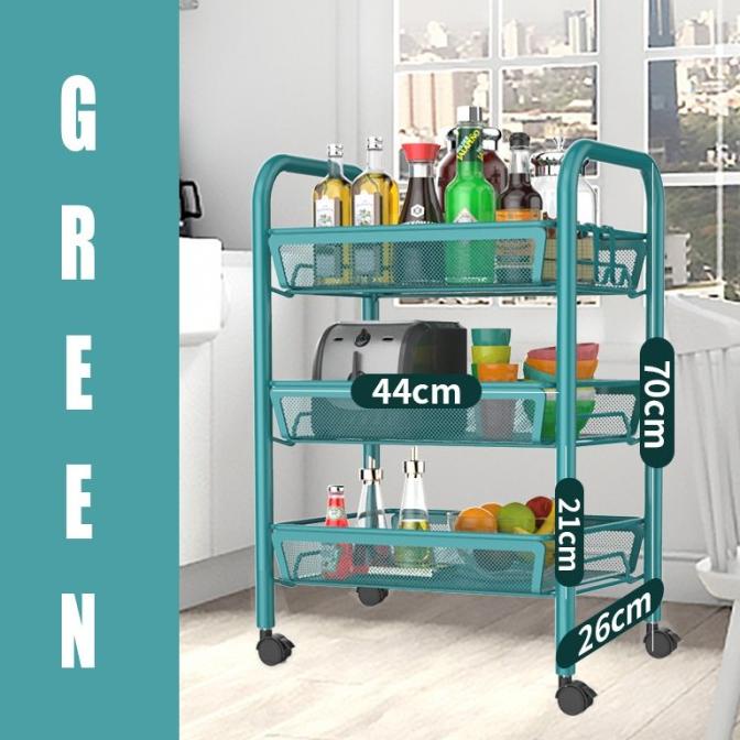 Jual Rak Portable Troli Barang 3 Tingkat Serbaguna Tempat Peralatan ...