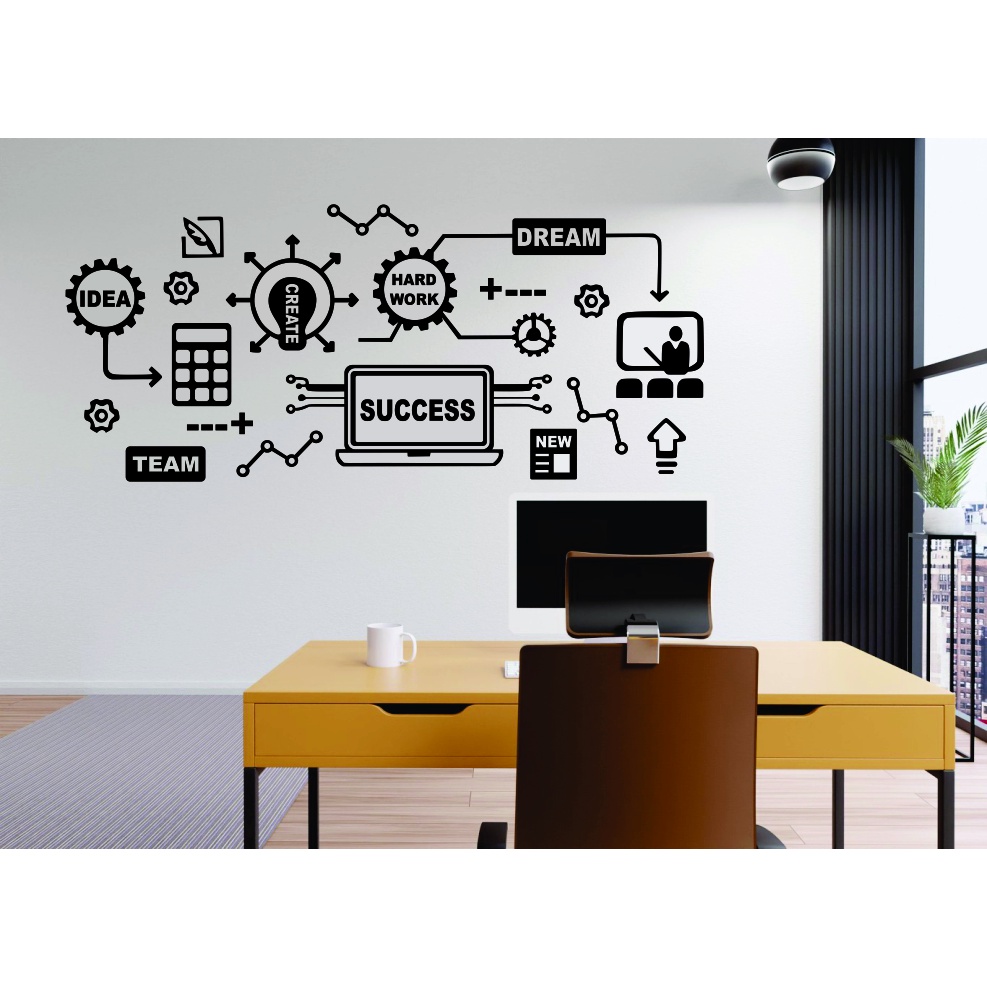 Jual STIKER DINDING MOTIVASI TEAM WORK / WALL STICKER RUANG KERJA ...
