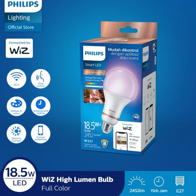 Jual Philips Smart WiFi High Lumen Bulb 18.5W Tunable Color | Shopee ...