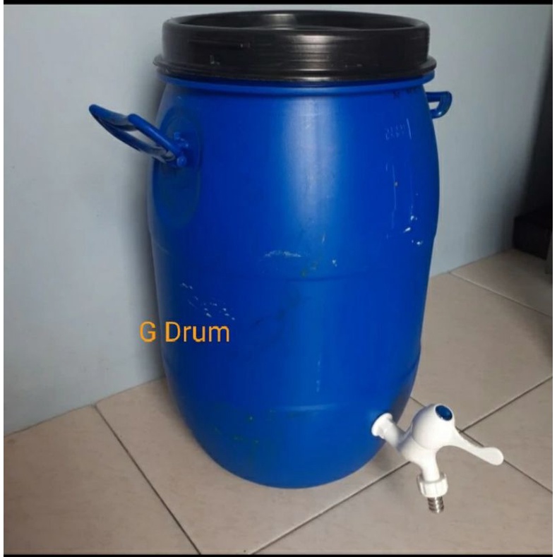 Jual Drum Plastik HDPE 30 Liter/Tong Kran Air Cuci Tangan | Shopee Indonesia