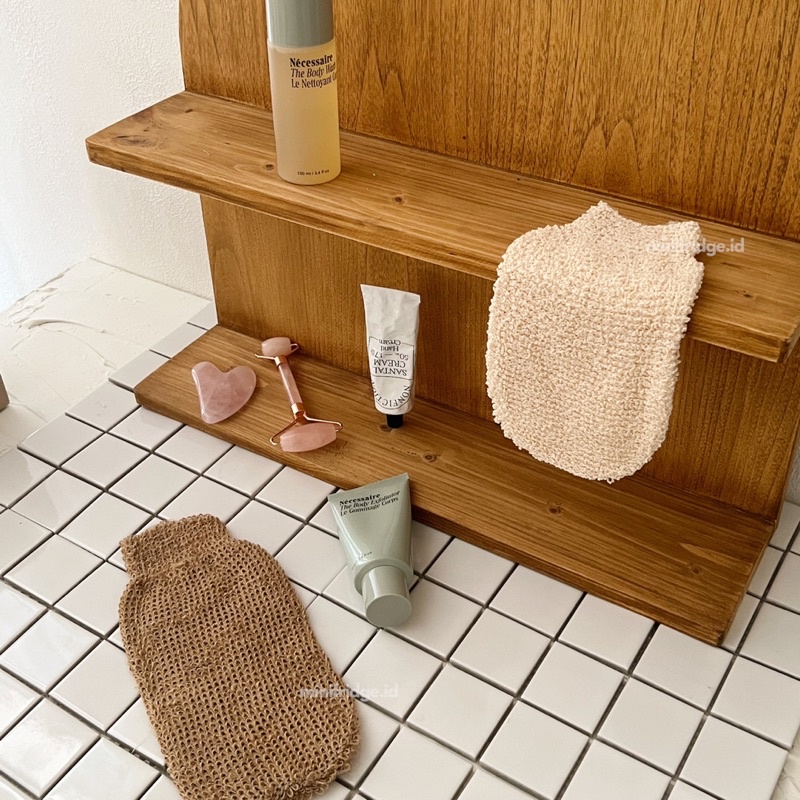 Jual [MINIFRIDGE] Fiber Gloves Exfoliating Face and Body Glove ...