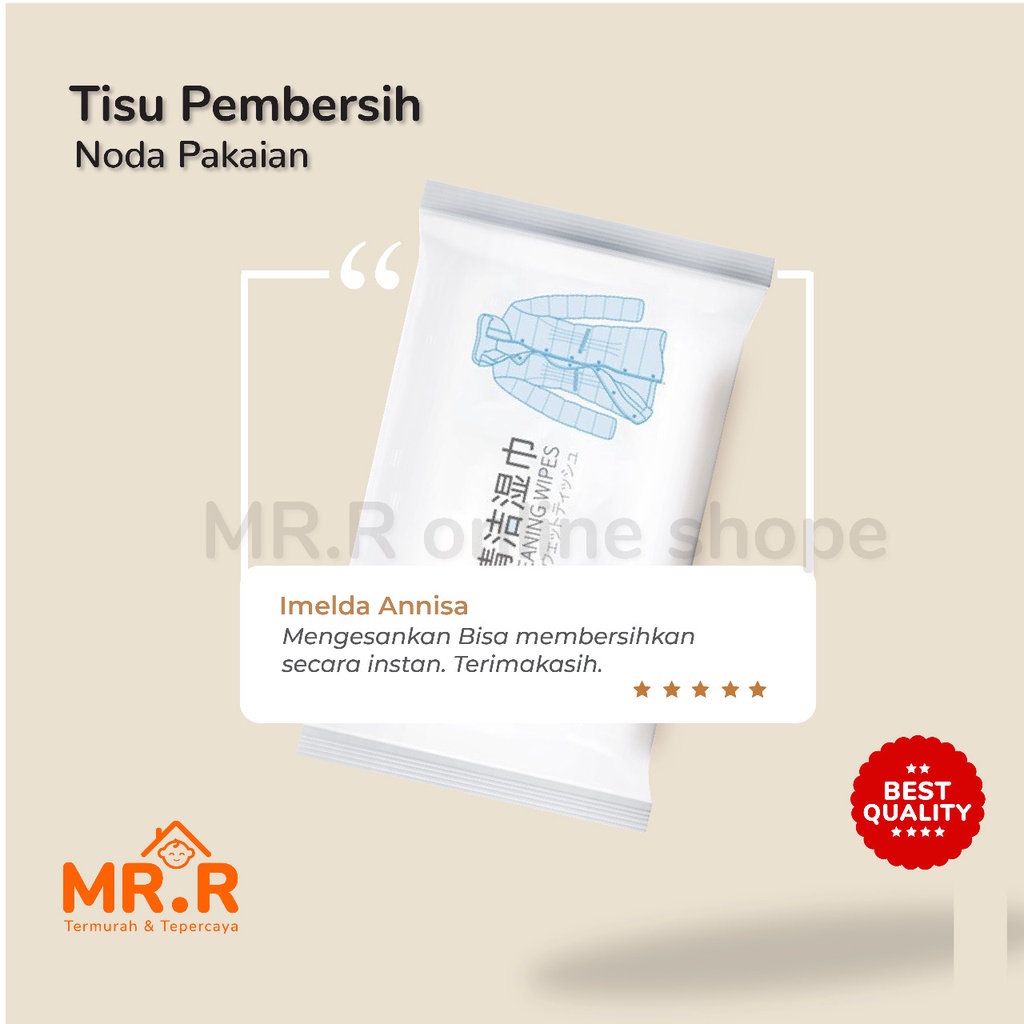 Jual Kertas Tisu Basah Penghilang Noda Tissue Pembersih Kotoran Baju ...