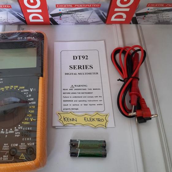 Jual MULTI TESTER DIGITAL 9205 / MULTIMETER AVOMETER DT-9205 | Shopee ...