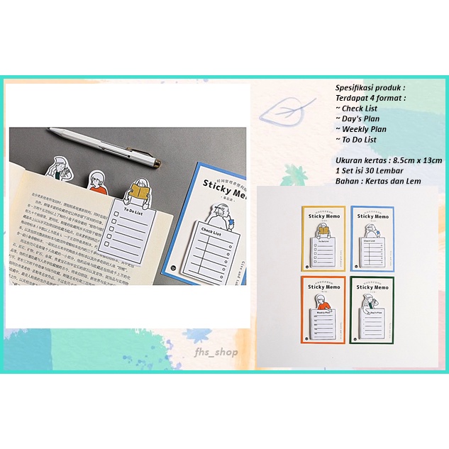 Jual Sticky Note Sticky Notes Pembatas Buku Kertas Memo Buku Tulis ...