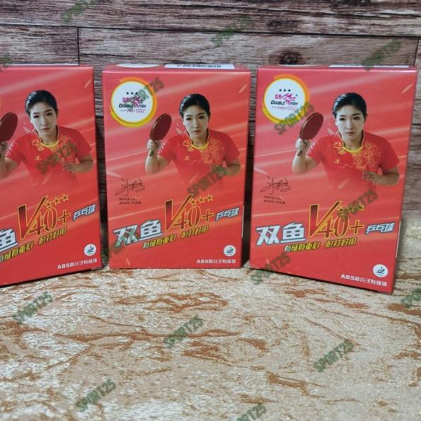 Jual Bola Pingpong Tenis Meja Double Fish Doublefish V40+ *3 Isi 6 ORIGINAL | Shopee Indonesia