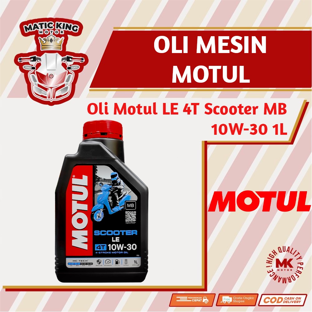 Jual Motul Oli Mesin Scooter Le SAE 10W-30 MB Oli motor matic 800 ml 1L | Shopee Indonesia