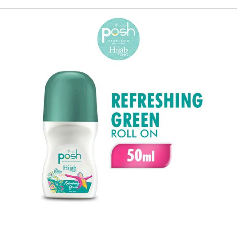 Jual Posh Hijab Chic Roll On Refreshing Green - Whitening 50 Ml ...