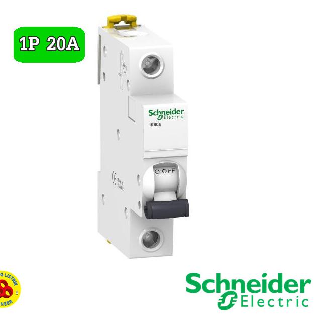 Jual Schneider MCB 1P 20A Acti9 iK60A A9K14120 4,5kA MCB 1 Phase 20 Amp | Shopee Indonesia