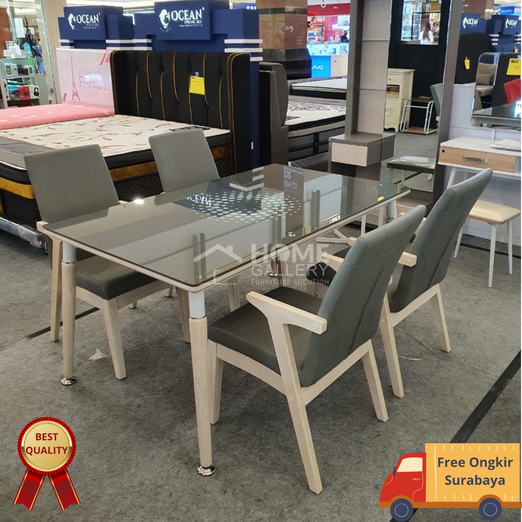 Jual MEJA MAKAN SET KURSI TIPE OKURA | Shopee Indonesia