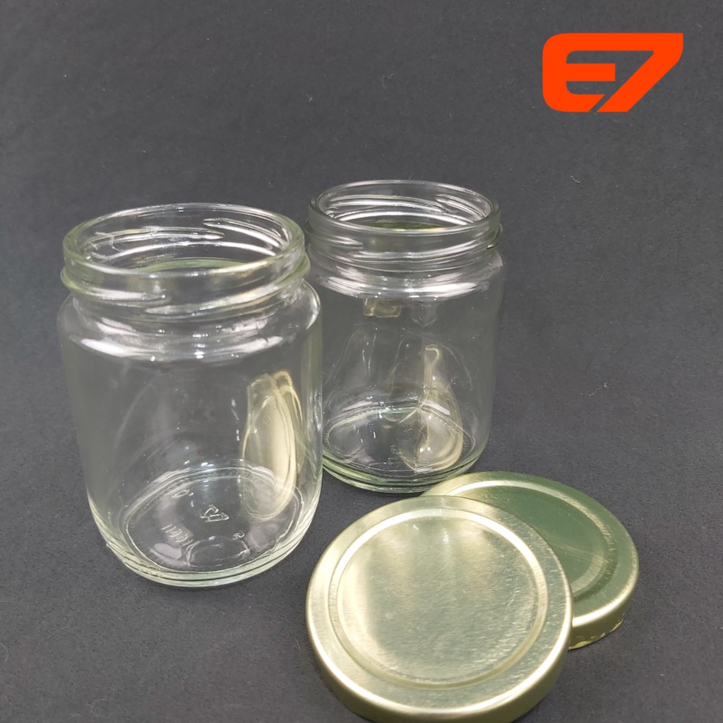 Jual Toples Kaca Jar Beling Bulat +Tutup seng Botol Bumbu 220ml (60pcs ...